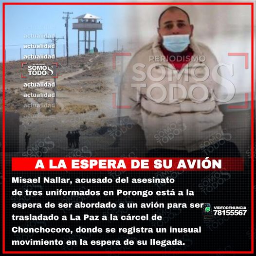 Así espera su traslado a Chonchocoro… Enmanillado y sentado en el piso ...