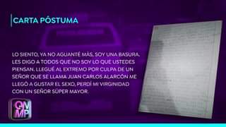 Carta póstuma de joven de 22 años que se quito la vida en el Torno ...