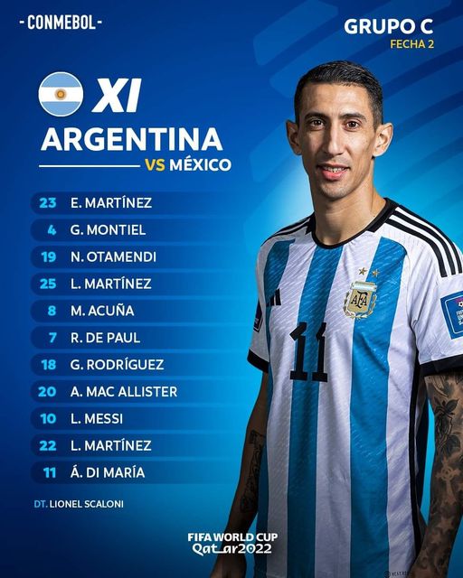 ¡Así forma Argentina para jugar ante México en la #FIFAWorldCup ...