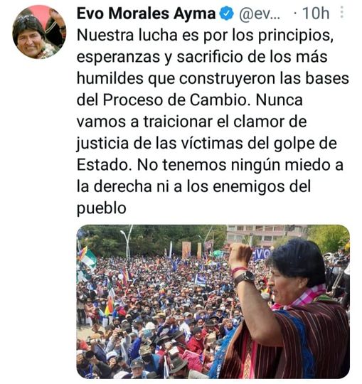 Evo: «No tenemos ningún miedo a la derecha» – deRedes.tv