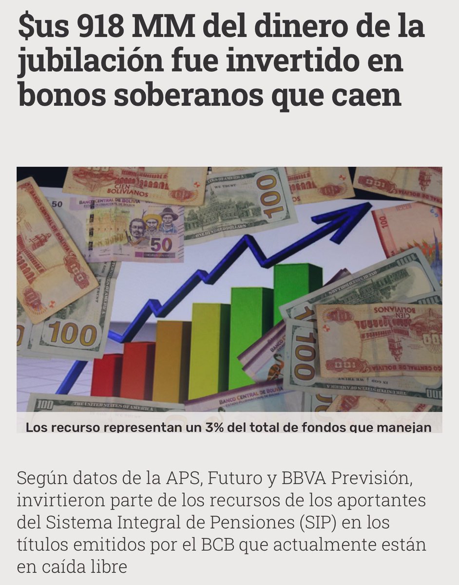 #Bolivia | Nótese que el gran éxito de emitir bonos en el exterior se ...