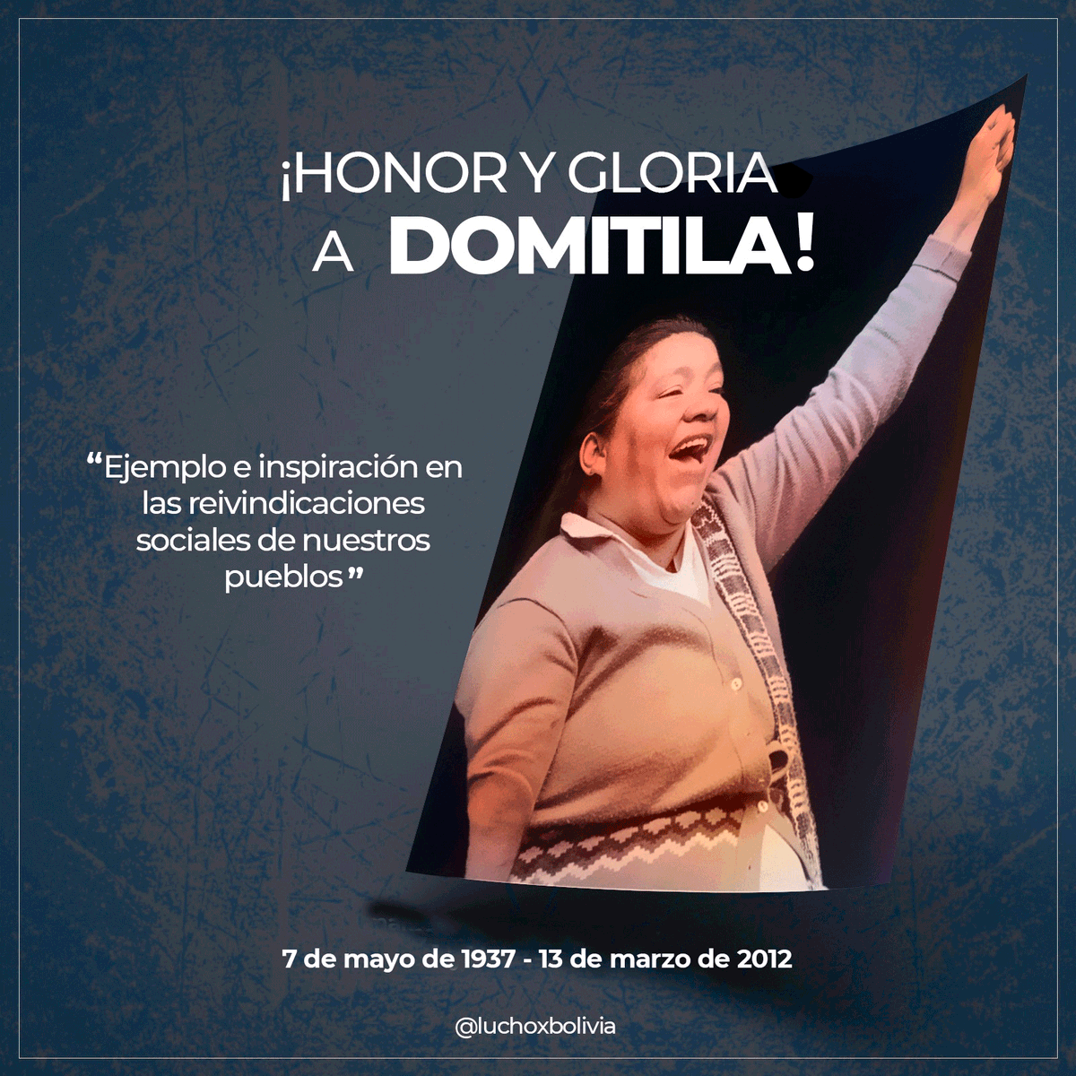 A 11 años de su partida, rendimos homenaje a la líder minera Domitila ...