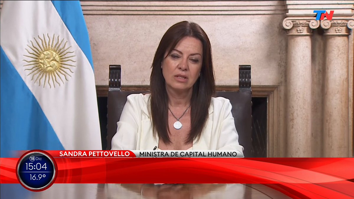 ÚLTIMA HORA: La Ministra de Capital Humano de Javier Milei, Sandra Pettovello… – deRedes.tv