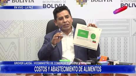 Grover Lacoa Viceministro de Comercio y Logística interna da un informe ...