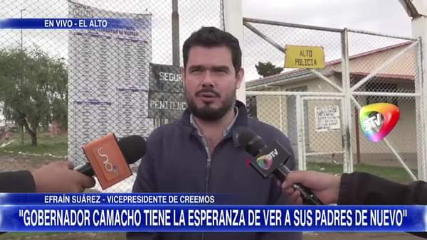 Efraín Suárez, vicepresidente de Creemos, «el gobernador Camacho tiene ...
