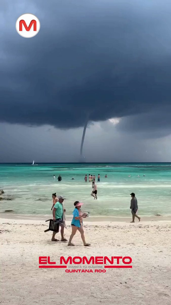 AHORA Avistan una impresionante tromba marina en Tulum, México. … – deRedes.tv