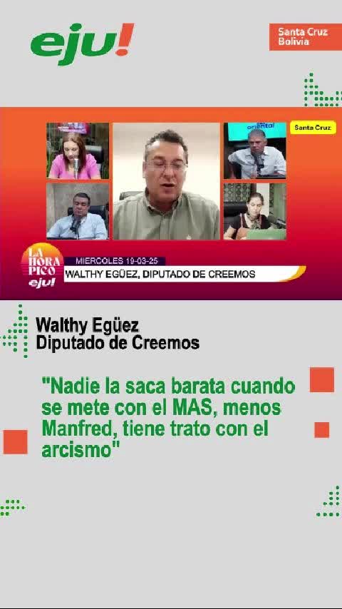 Walthy Egüez: «Nadie la saca barata cuando se mete con el MAS, menos ...