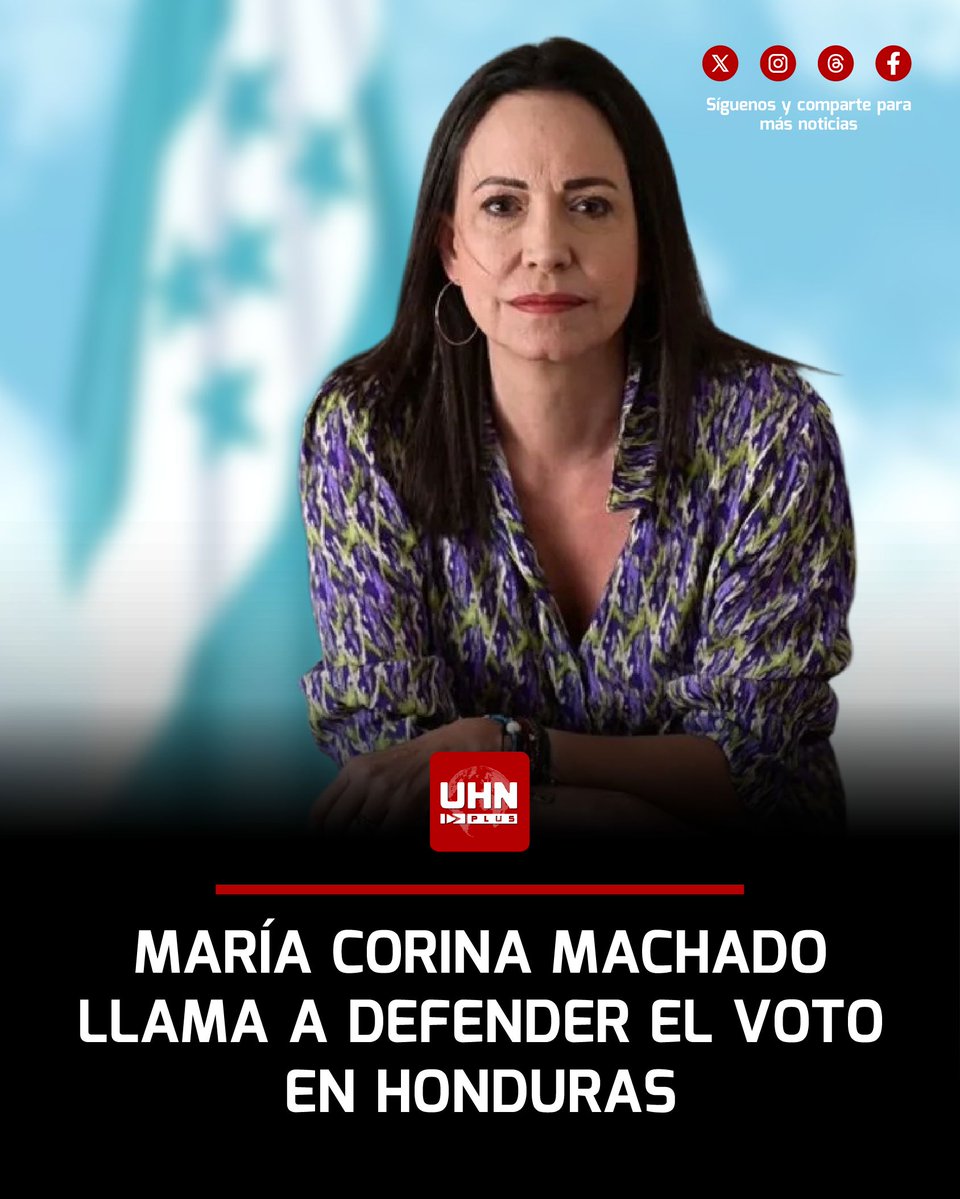 🇻🇪🇭🇳‼️ | LO ÚLTIMO — María Corina Machado envió un mensaje al pueblo de ...