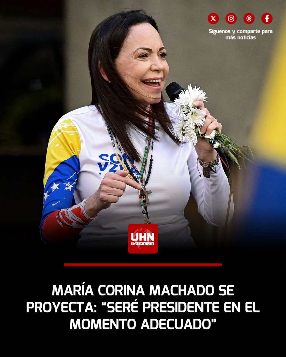 🇻🇪🇺🇸‼️ | María Corina Machado afirmó que espera ser elegida presidente ...