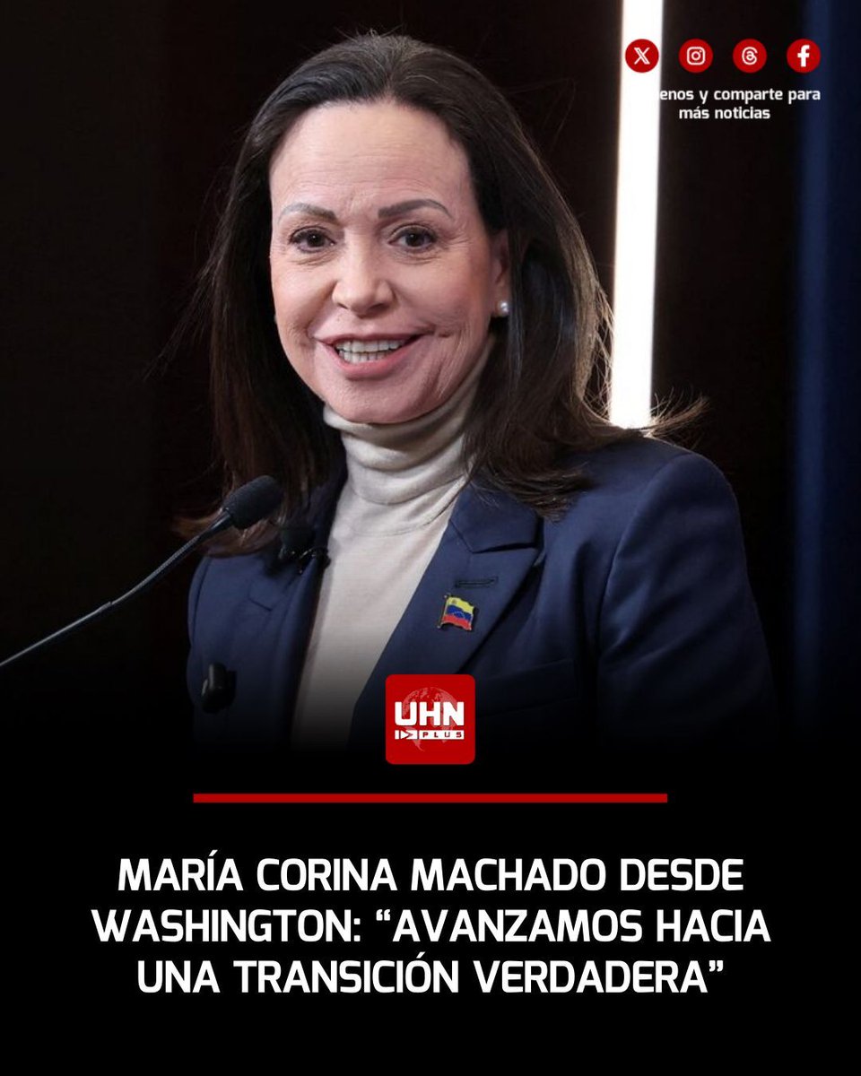 🇺🇸🇻🇪‼️ | AHORA — María Corina Machado afirmó desde Washington que “se ...