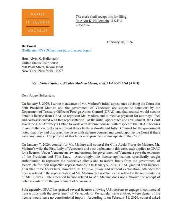 🇺🇸🇻🇪 | Barry Pollack, abogado principal de Nicolás Maduro, notificó ...